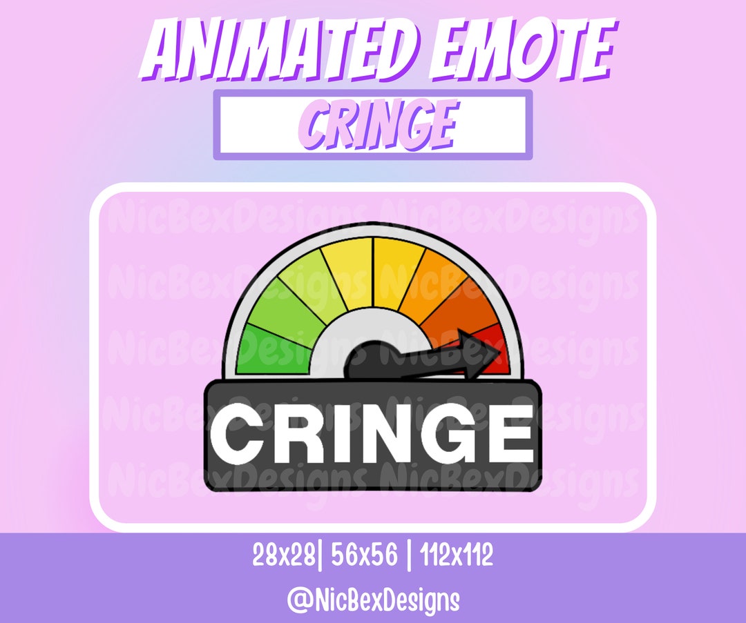 Cringe Twitch Animated Emote / Streamer / Youtube / Cringe Meter Emote / Cringe Emote / Stream ...