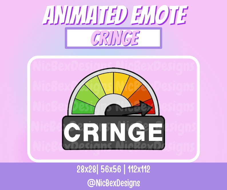 Cringe Twitch Animated Emote / Streamer / Youtube / Cringe Meter Emote ...