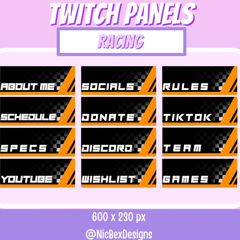 Racing Stream Overlay - Etsy
