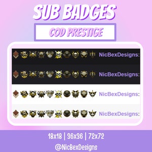 Cod Twitch Sub Badges / Streamer/ Warzone Sub Badges / Twitch Stream ...