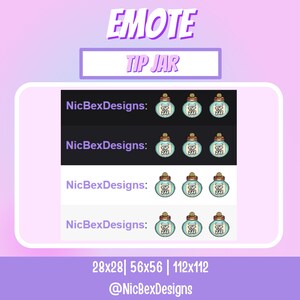 Tip Jar Twitch Emote / Streamer / Youtube / Tip Jar Emote / Tip Jar ...