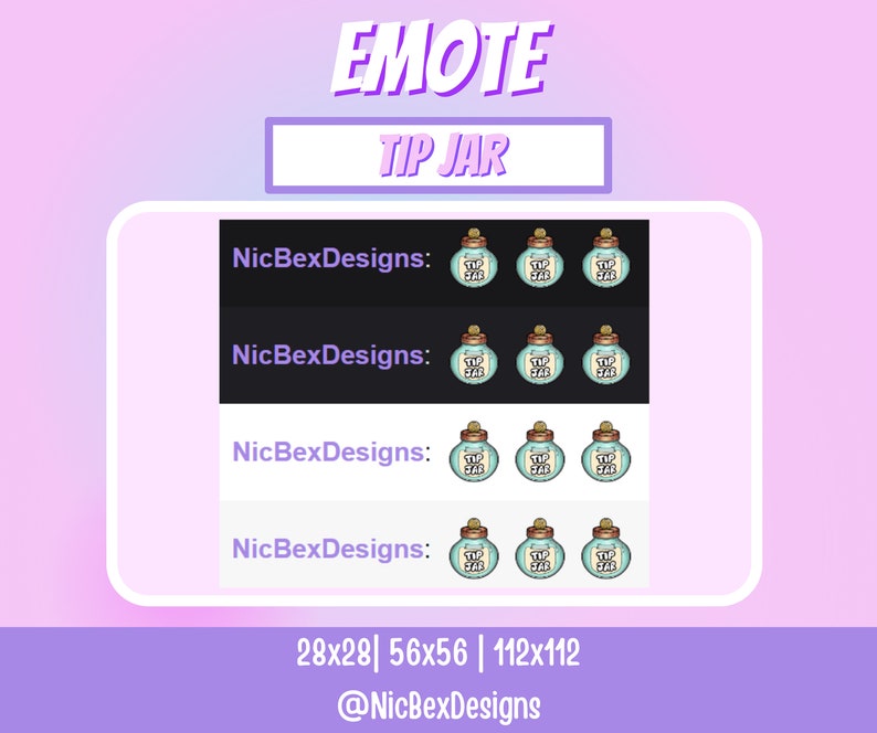 Tip Jar Twitch Emote / Streamer / Youtube / Tip Jar Emote / Tip Jar ...