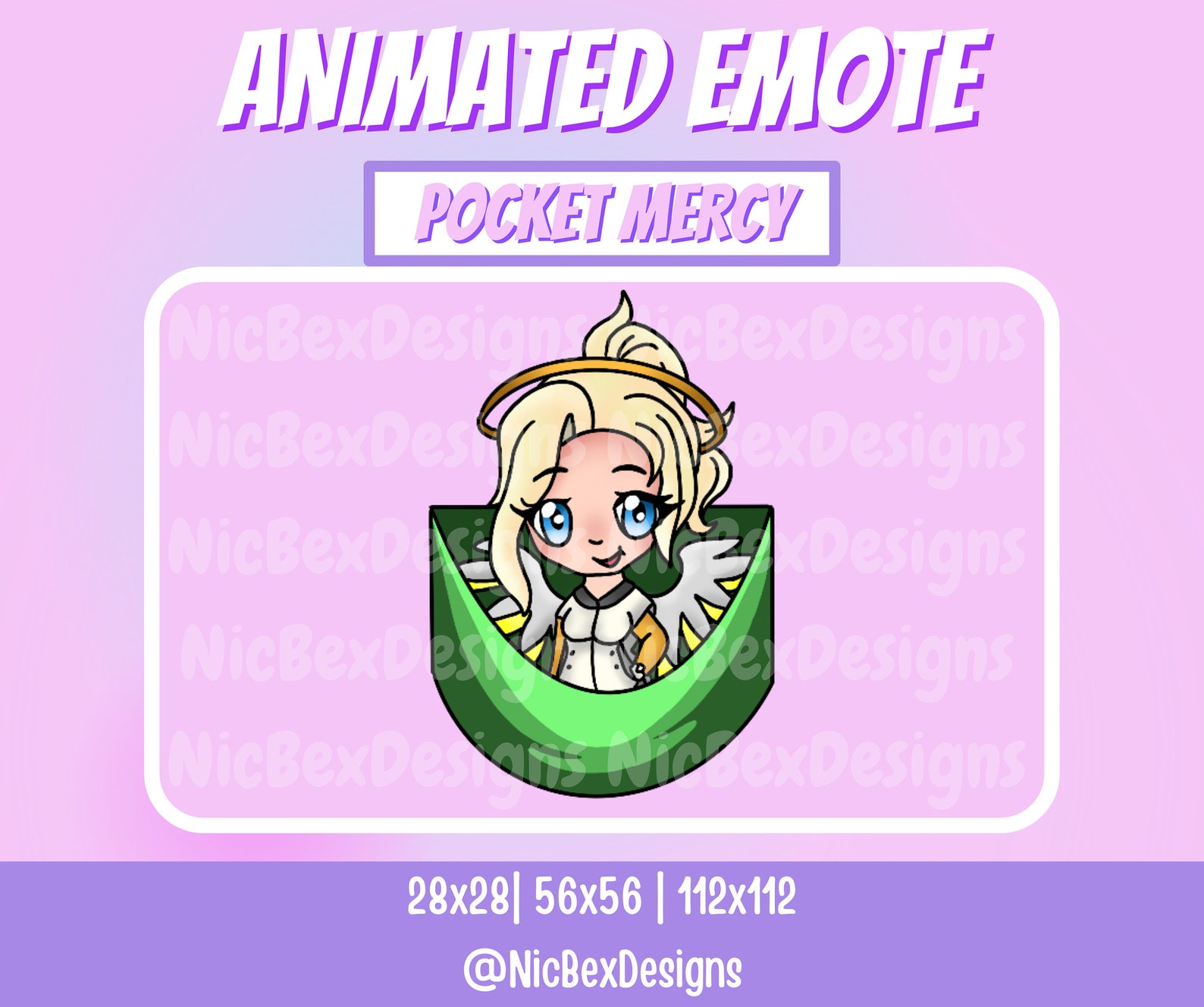 Pocket Mercy Overwatch Twitch Animated Emote / Streamer / Youtube ...