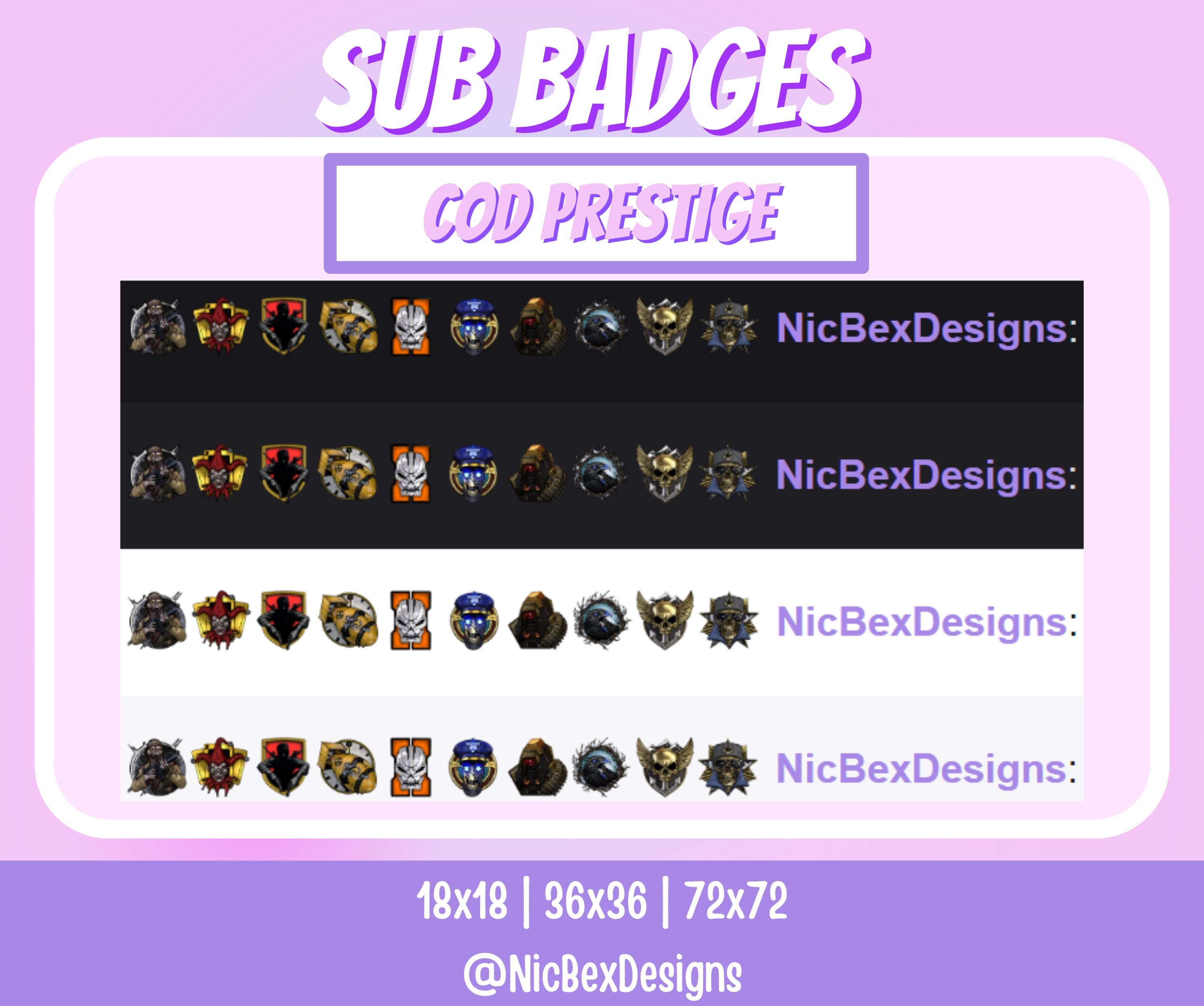 Cod Twitch Sub Badges & Emotes / Warzone Sub Badges / Twitch Stream ...