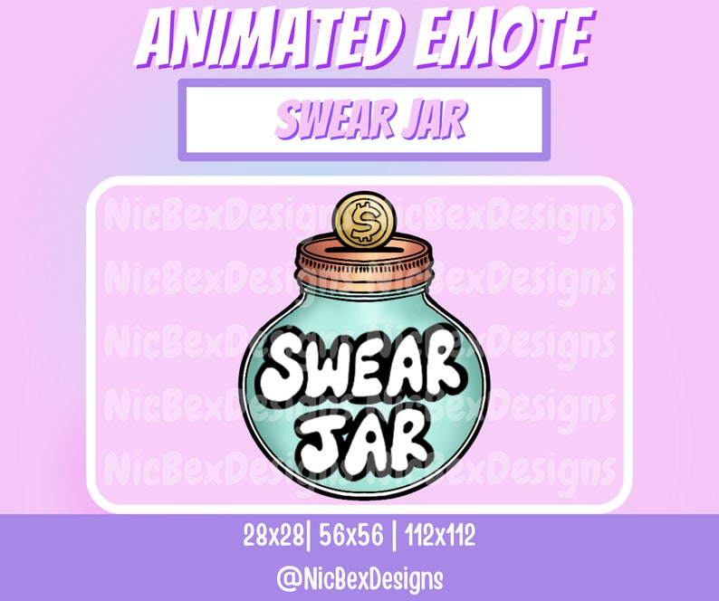 Swear Jar Twitch Animated Emote / Streamer / Youtube / Swear Jar ...