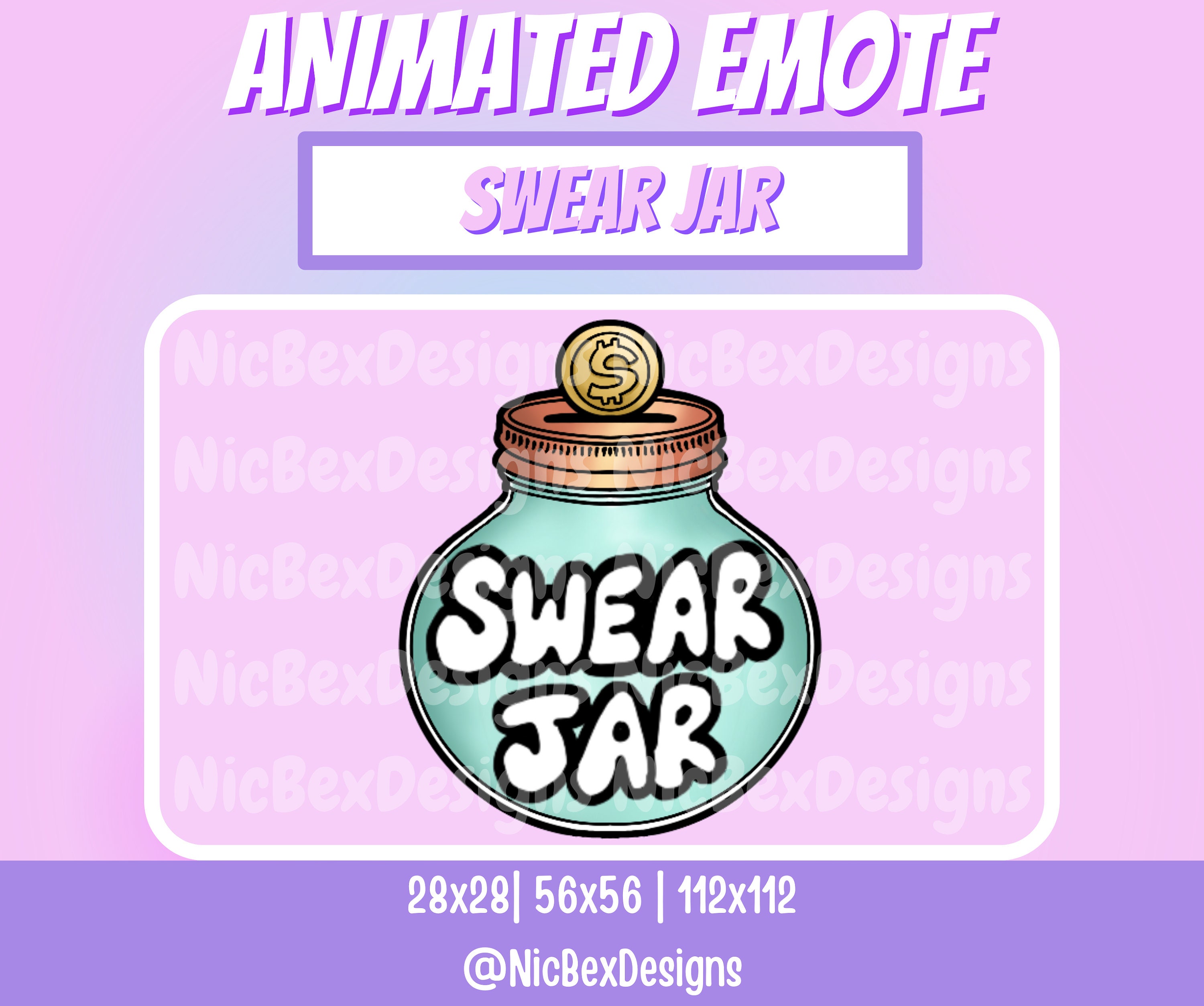 Swear Jar Twitch Animated Emote / Streamer / Youtube / Swear Jar ...