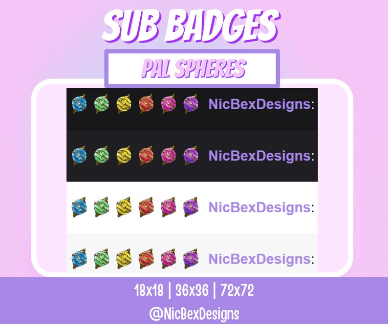 Palworld Twitch Sub Badges & Emotes / Bit Badges / Palworld Pal Sphere ...