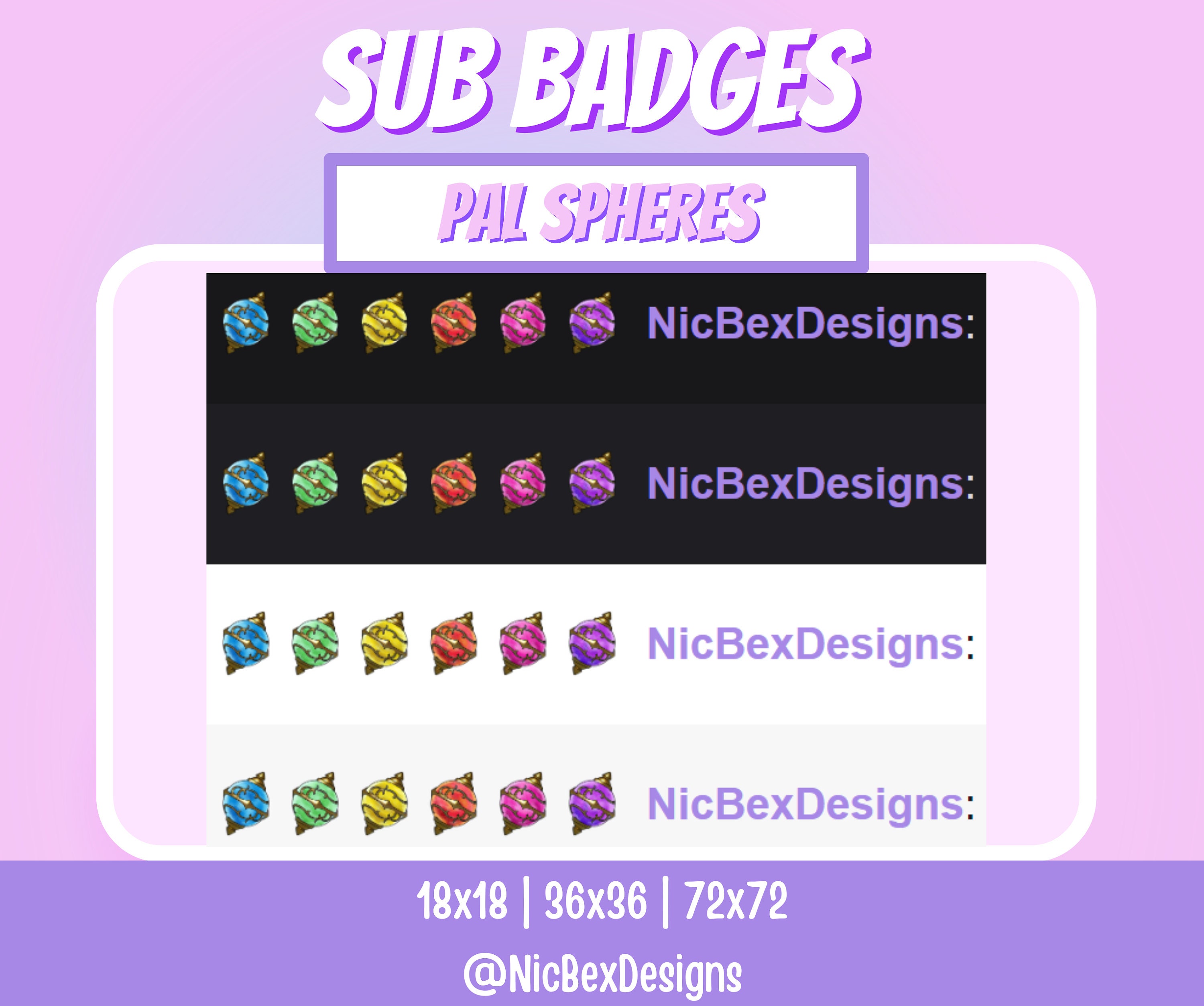 Palworld Twitch Sub Badges & Emotes / Bit Badges / Palworld Pal Sphere ...