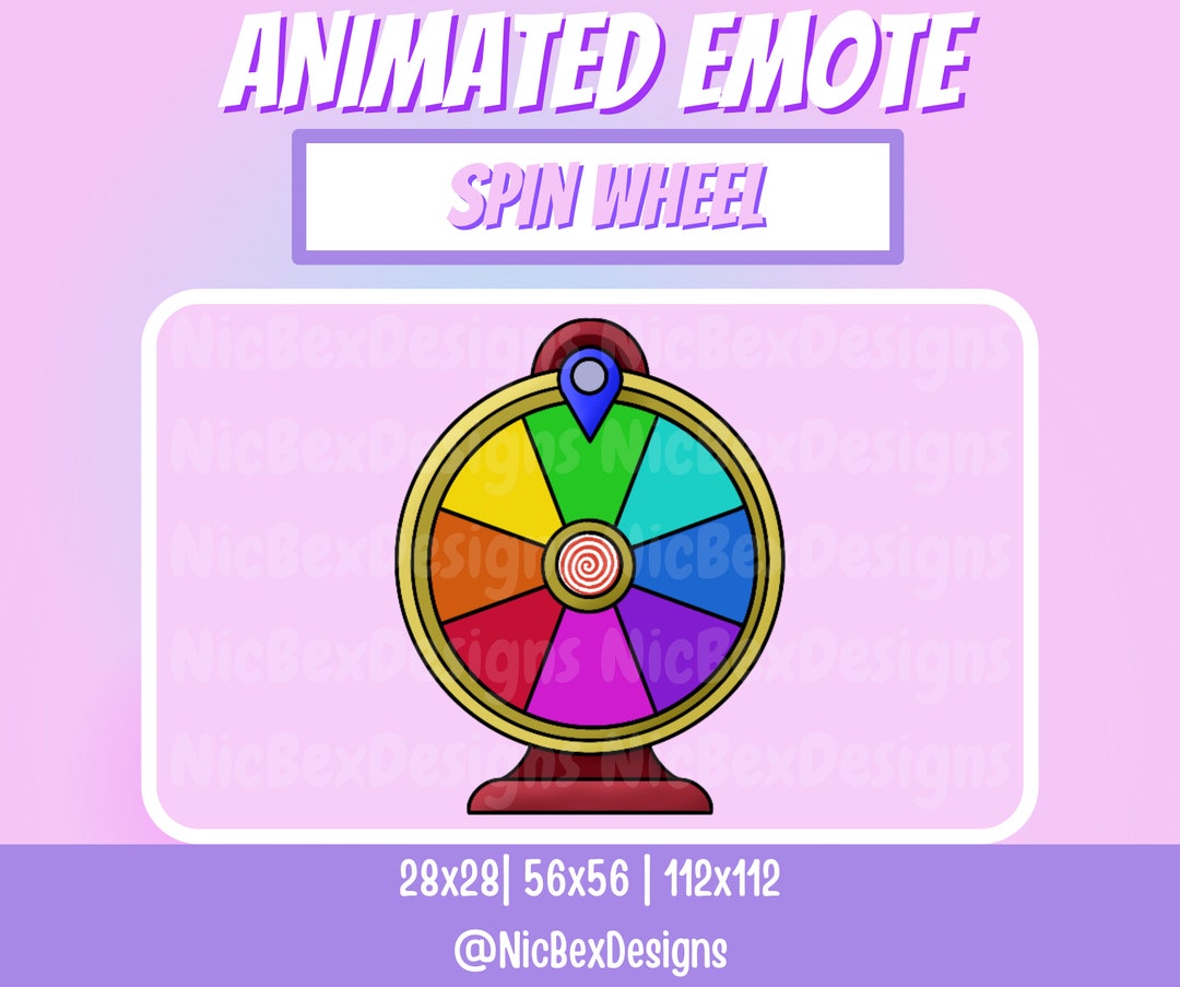 Spin Wheel Twitch Animated Emote / Streamer / Youtube / Fortune Wheel ...