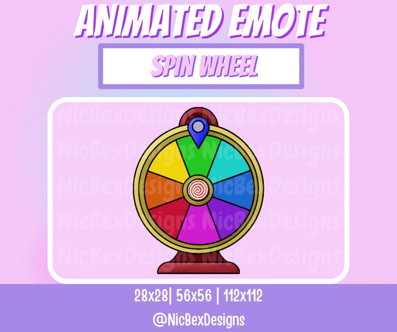 Spin Wheel Twitch Animated Emote / Streamer / Youtube / Fortune Wheel ...