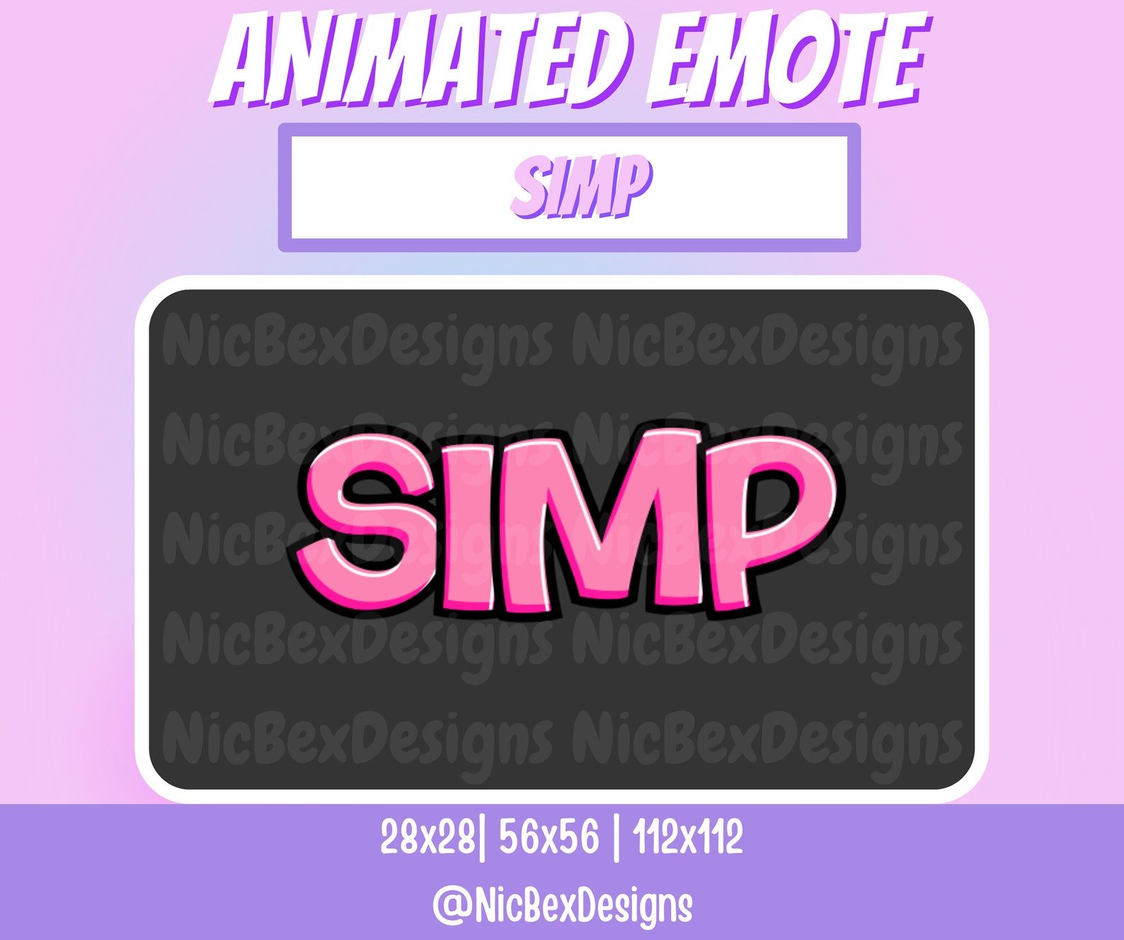 Simp Twitch Animated Emote / Streamer / Youtube / Simp Animated Emote ...