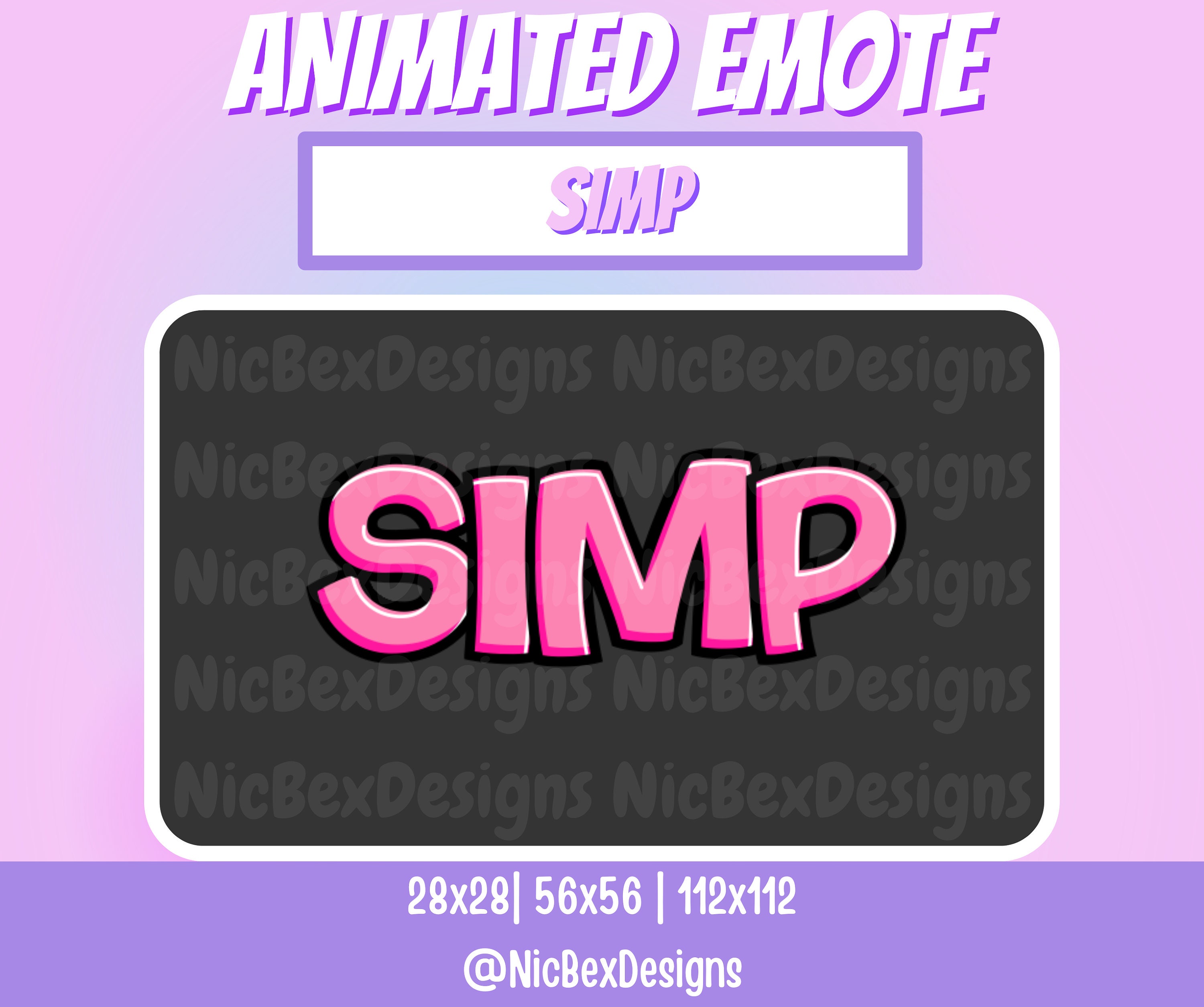 Simp Twitch Animated Emote / Streamer / Youtube / Simp Animated Emote ...