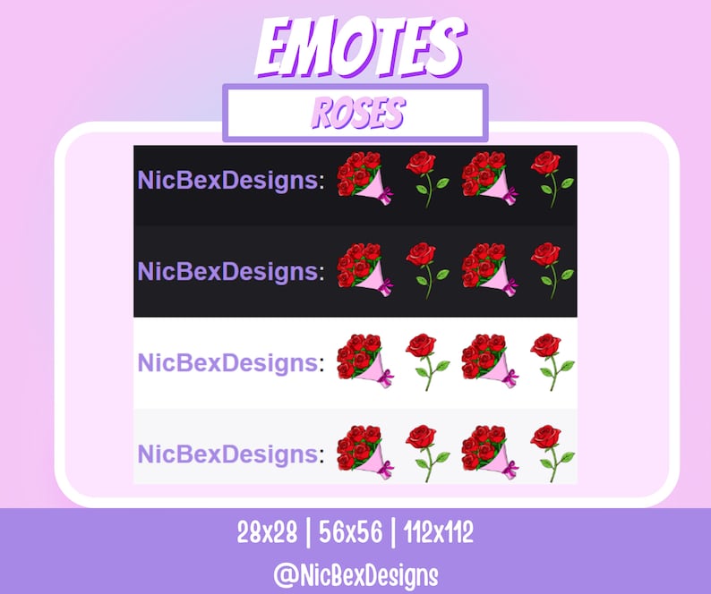 Red Rose Twitch Emote / Valentines Day Emote / Streamer / Youtube ...