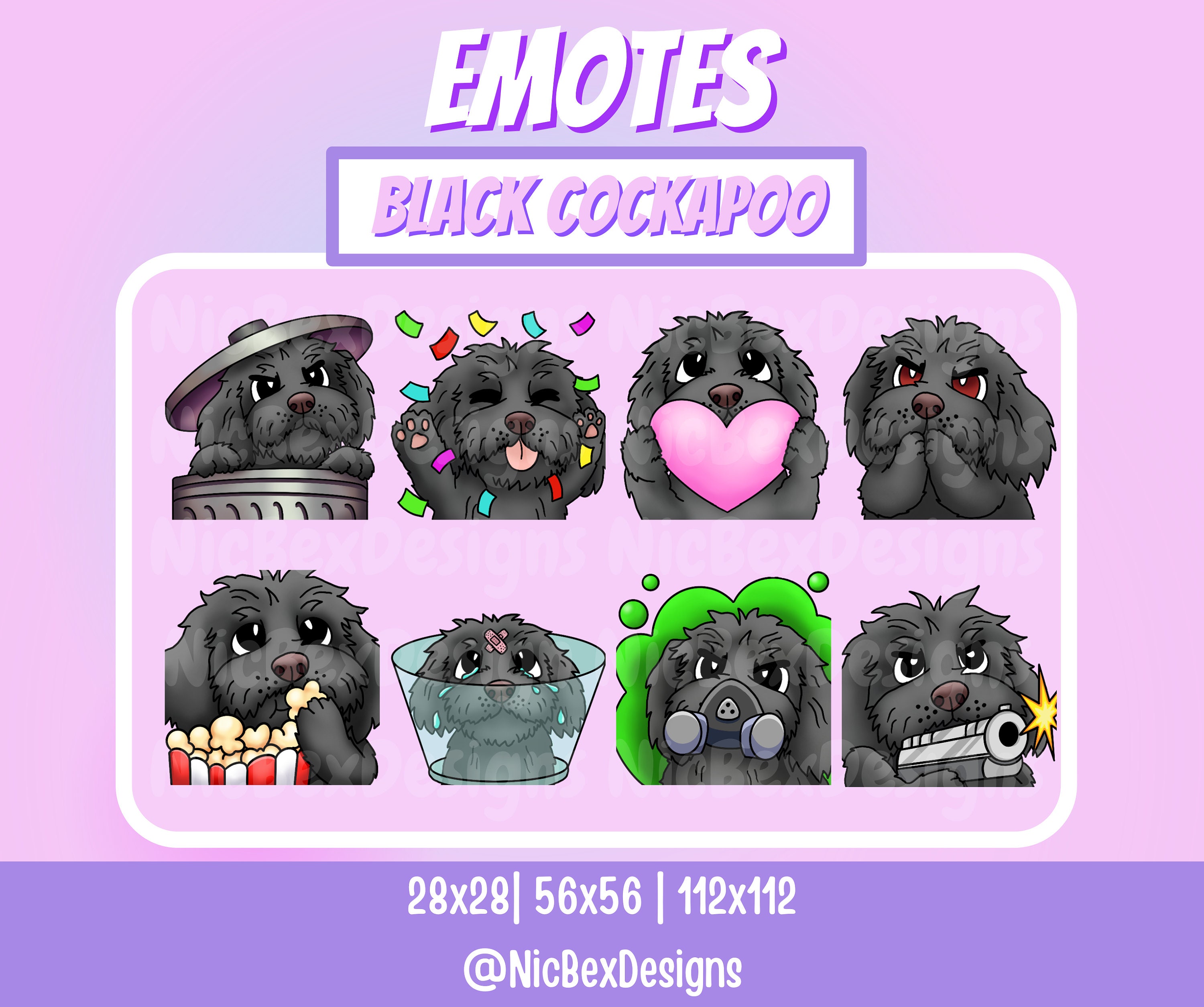 Cockapoo Twitch Emotes / Bit Badges / Streamer / Youtube / Stream ...