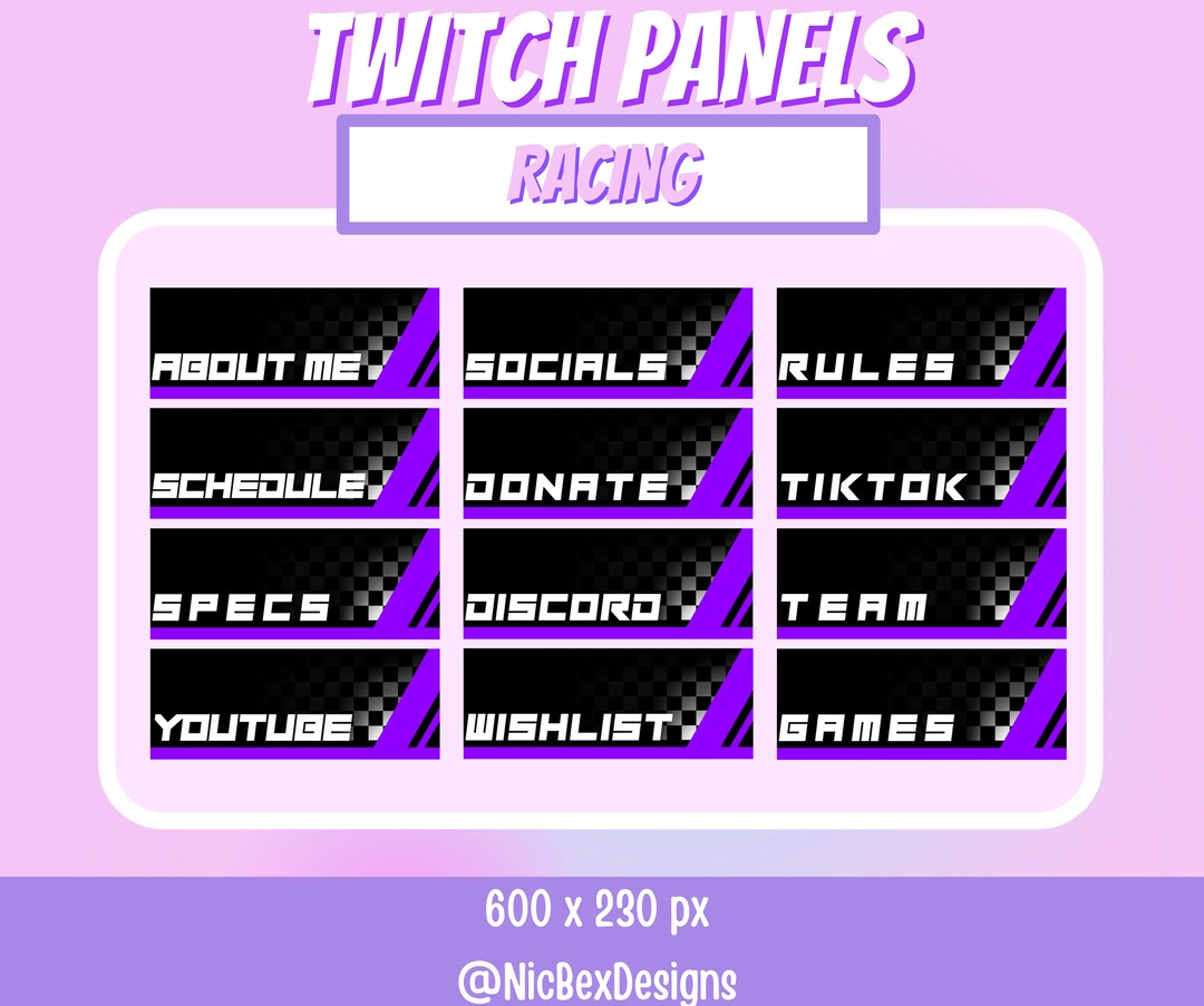 F1 Racing Twitch Panels / Streamer / Youtube / Cheer Badges / Twitch ...