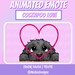 Black Cockapoo Love Twitch Animated Emote / Streamer / Dog Emote / Love ...