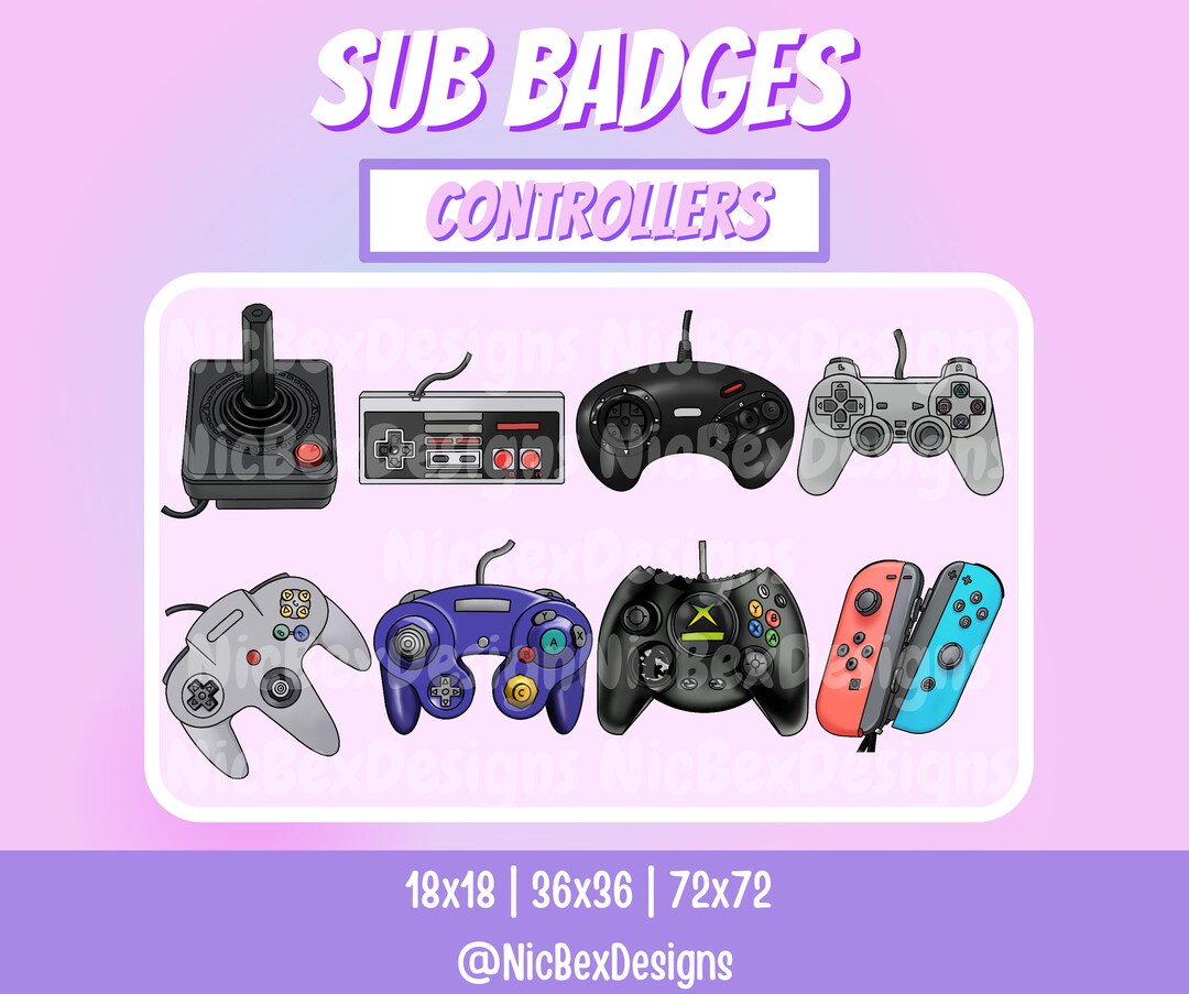 Controller Twitch Sub Badges / Streamer / Sub Badges / Twitch Stream ...