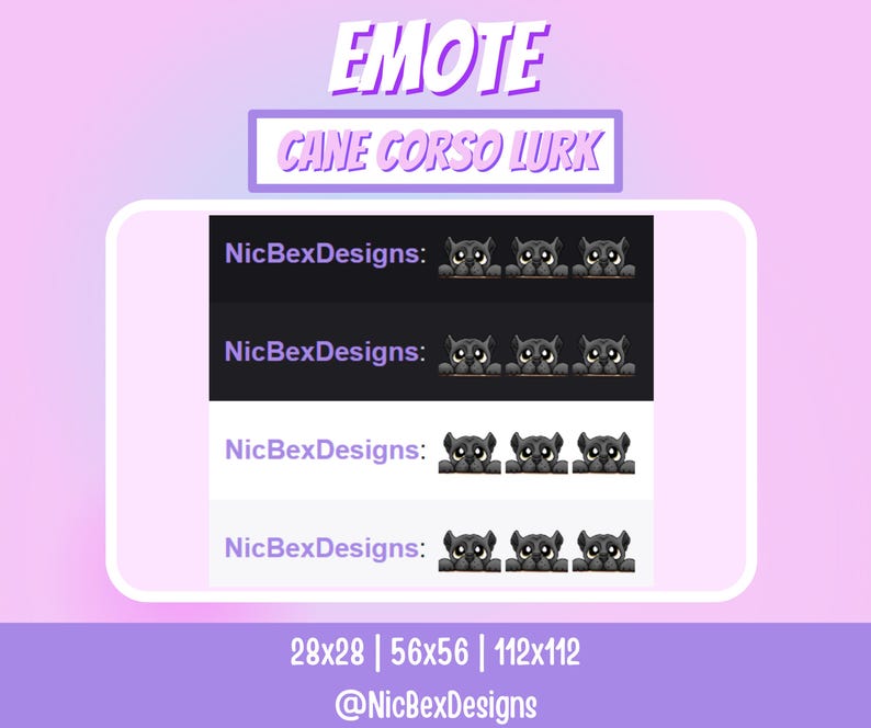 Cane Corso Twitch Emote / Bit Badges / Streamer / Youtube / Stream ...