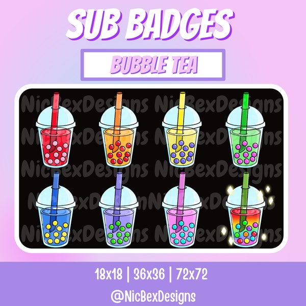 Youtube Bubble Tea Badges - Etsy