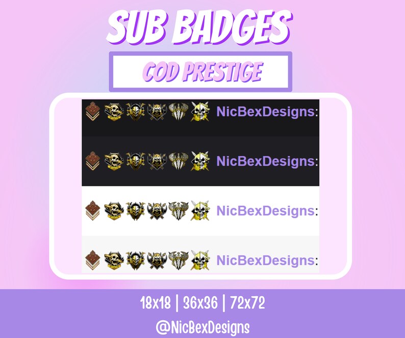 Cod Twitch Sub Badges / Streamer/ Warzone Sub Badges / Twitch - Etsy