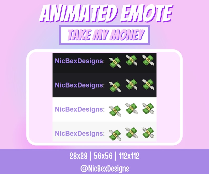 Take My Money Twitch Animated Emote / Streamer / Donate / Donation ...