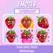 Strawberry Twitch Emotes / Fruit Emote / Streamer / Youtube / Twitch ...