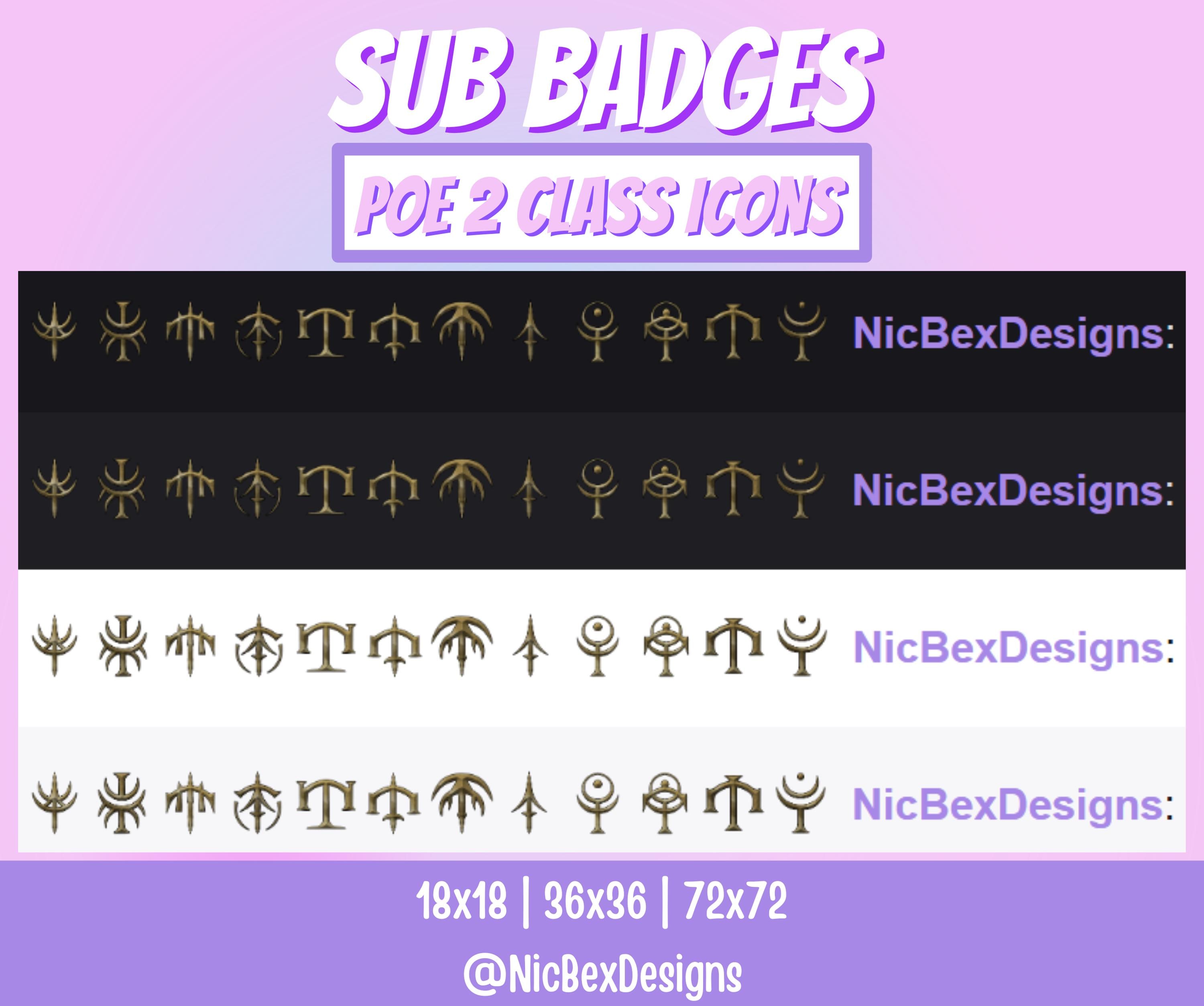 Poe Twitch Sub Badges / Poe 2 Sub Badges / Bit Badges / Streamer ...