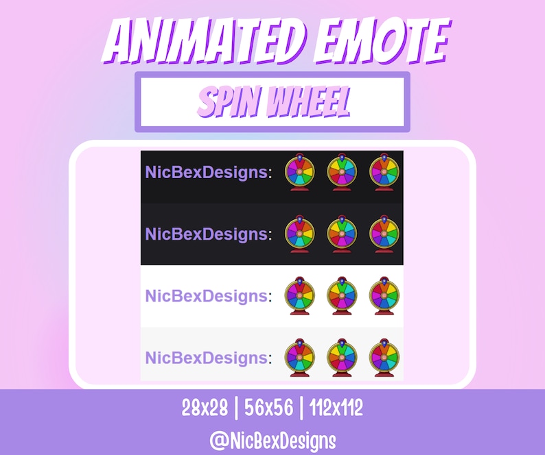Spin Wheel Twitch Animated Emote / Streamer / Youtube / Fortune Wheel ...