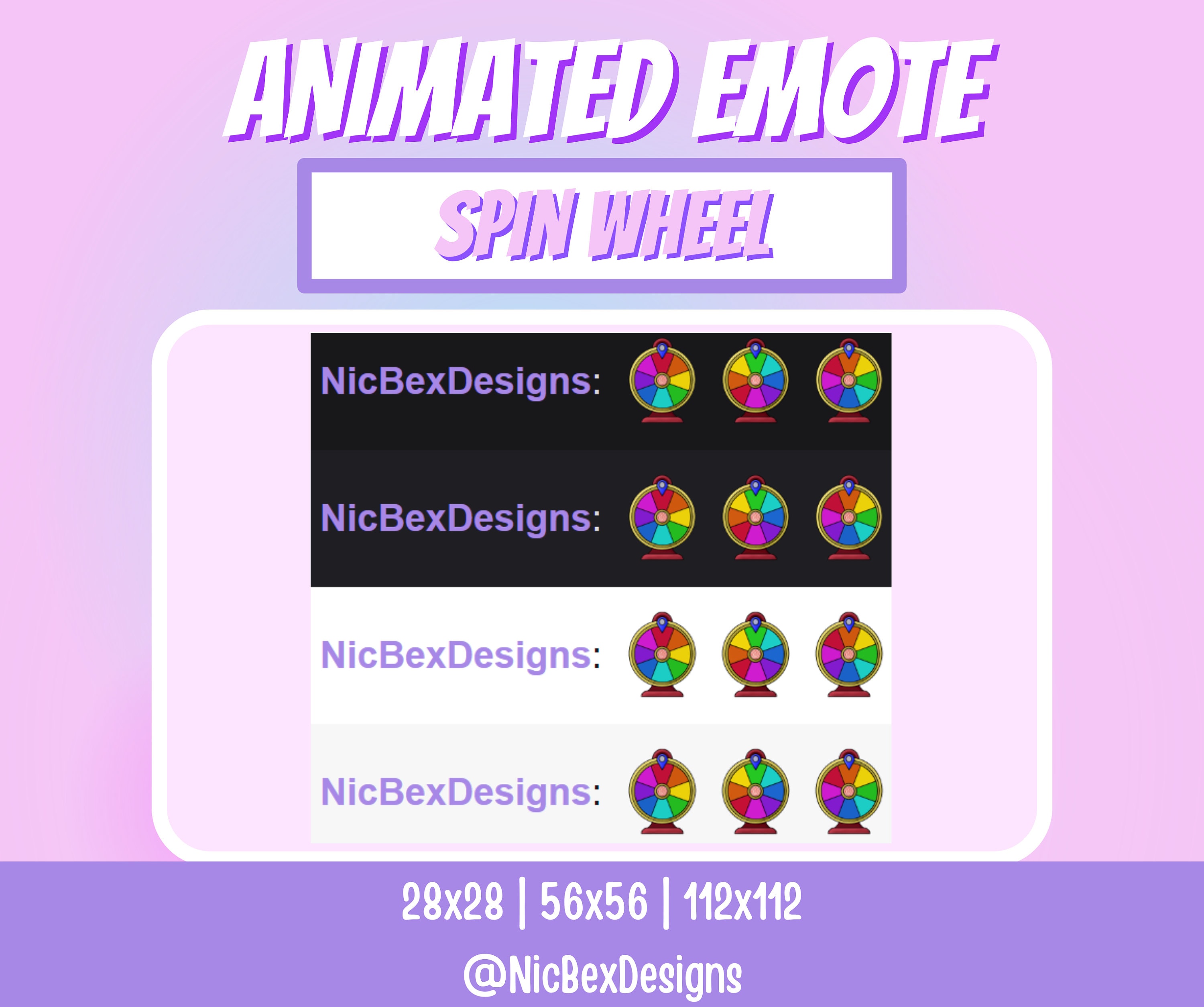 Spin Wheel Twitch Animated Emote / Streamer / Youtube / Fortune Wheel ...