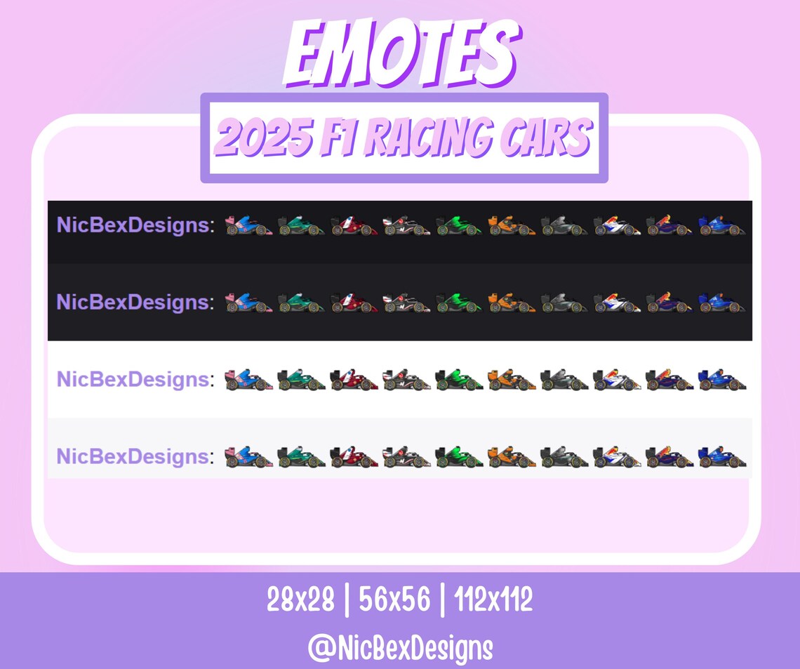 F1 Racing Car Twitch Sub Badges & Emotes / Bit Badges / Streamer ...