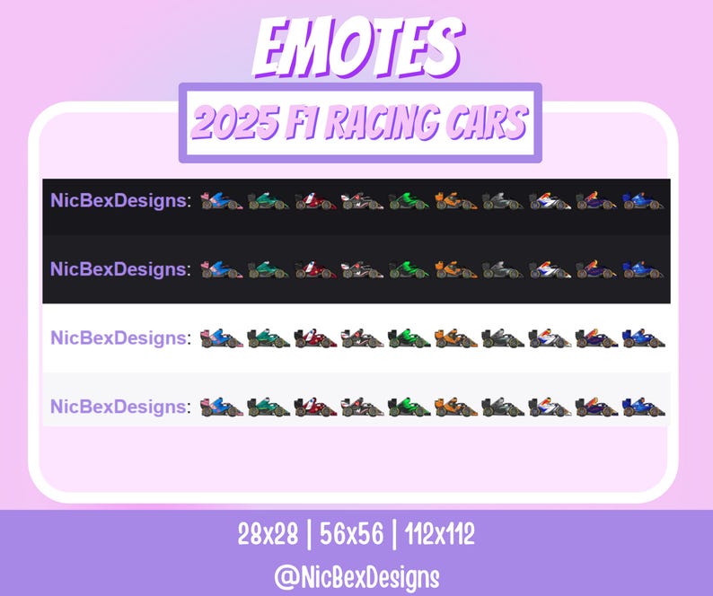 F1 Racing Car Twitch Sub Badges & Emotes / Bit Badges / Streamer ...