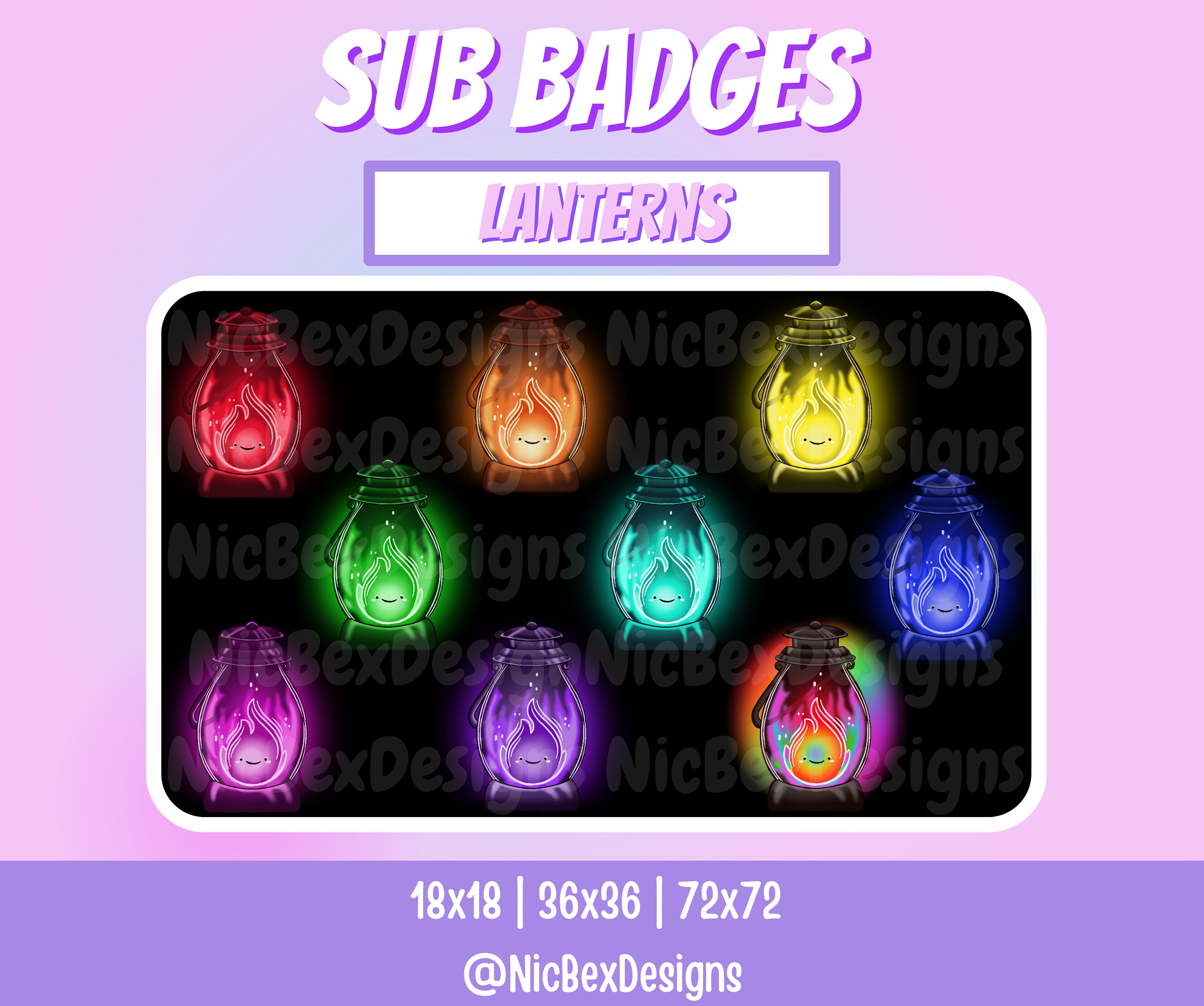 Lantern Twitch Sub Badges / Bit Badges / Youtube / Cheer Badges ...