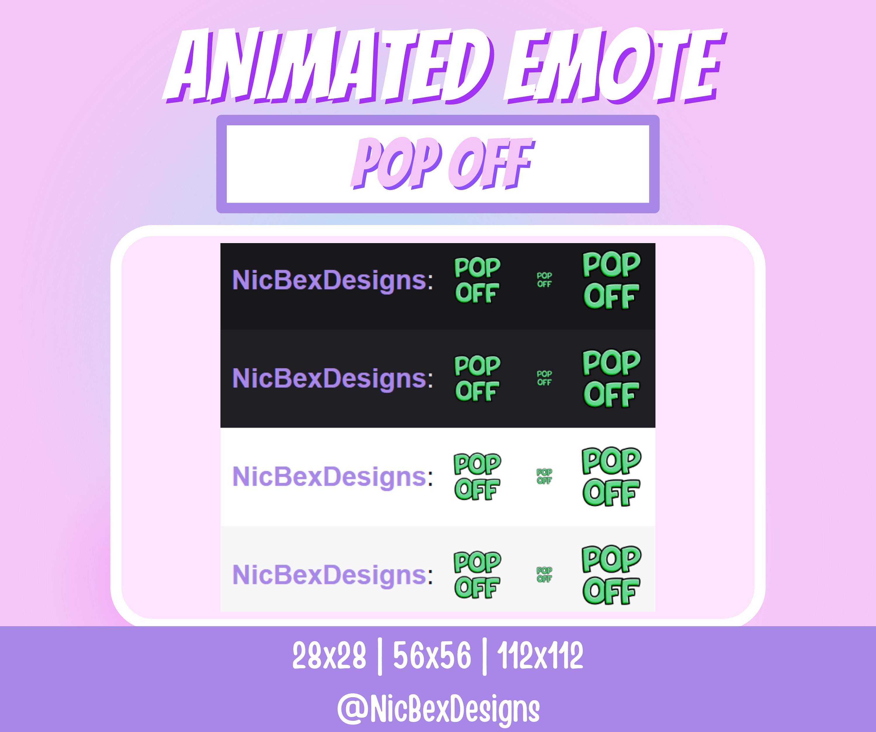 Pop off Twitch Animated Emote / Streamer / Youtube / Pop off Animated ...