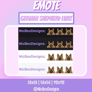 German Shepherd Lurk Twitch Emote / Streamer / Youtube / Dog Emote ...