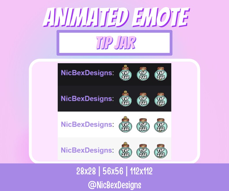 Tip Jar Twitch Animated Emote / Streamer / Youtube / Tip Jar Animated ...
