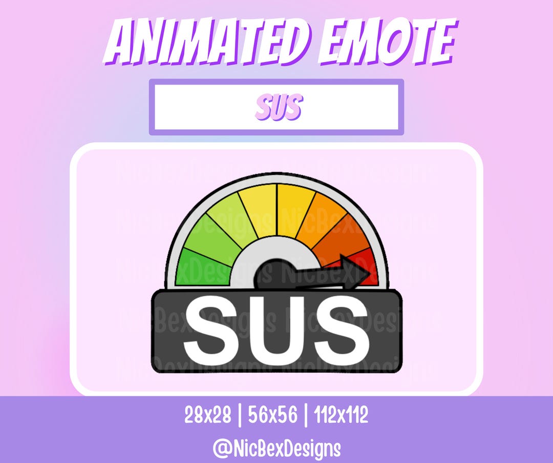 Sus Twitch Animated Emote / Streamer / Rage Emote / Crash Out Stream ...