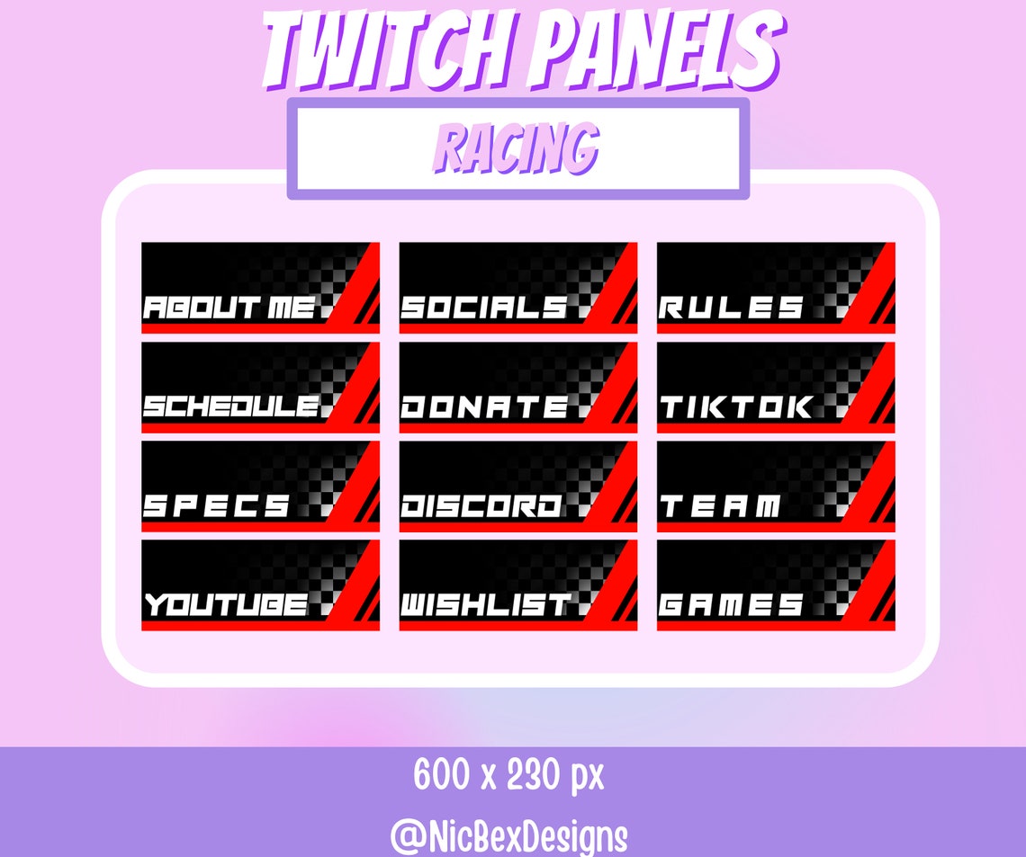 F1 Racing Twitch Panels / Streamer / Youtube / Cheer Badges / Twitch ...