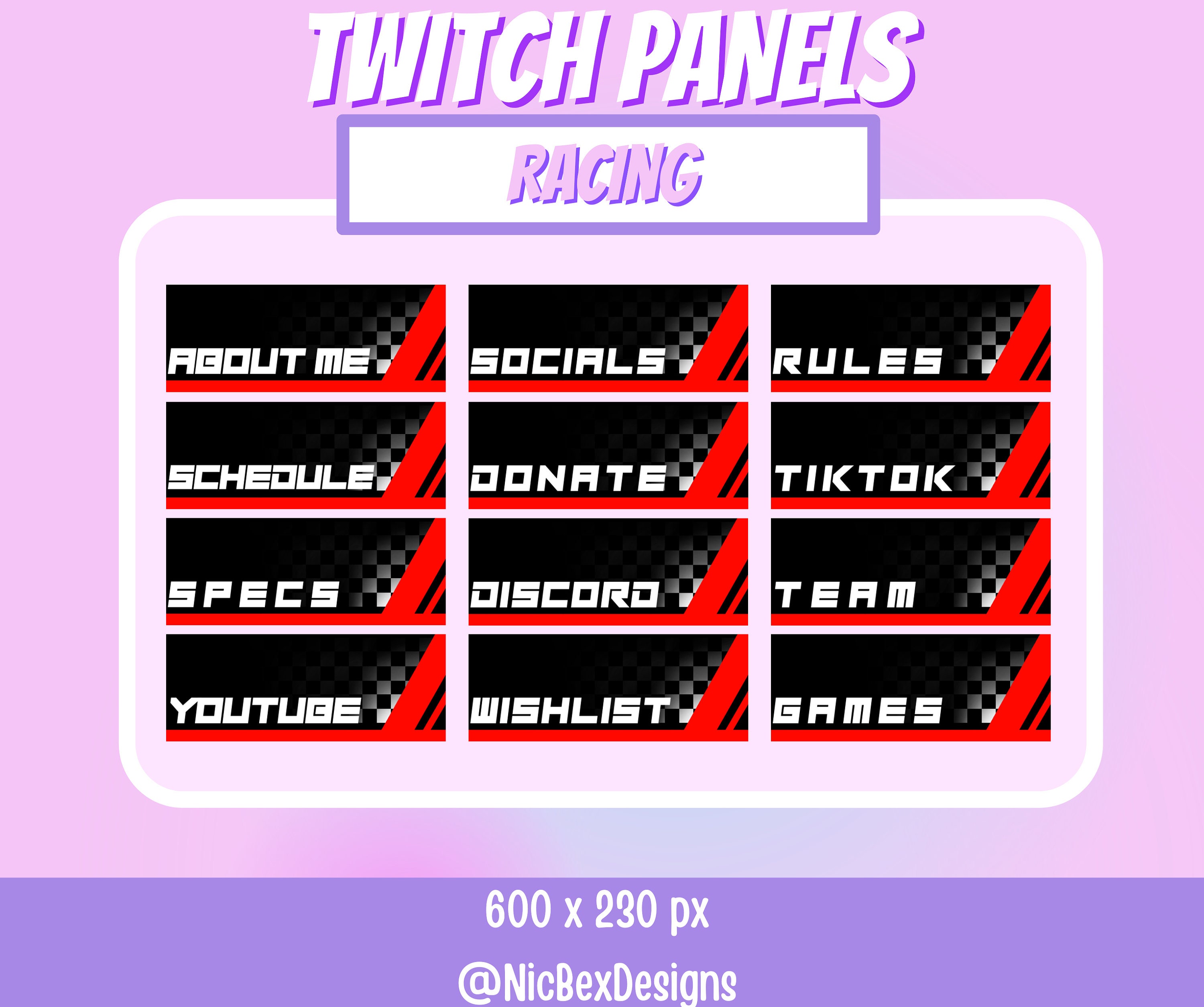 F1 Racing Twitch Panels / Streamer / Youtube / Cheer Badges / Twitch ...