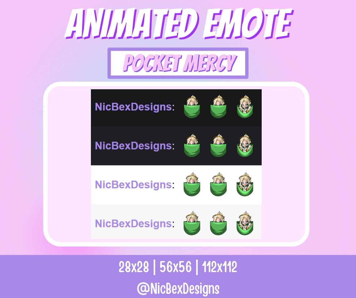 Pocket Mercy Overwatch Twitch Animated Emote / Streamer / Youtube ...