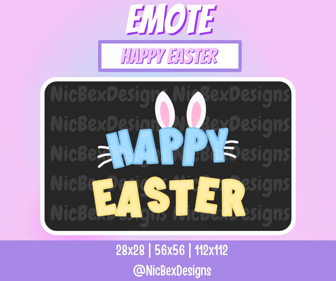 Happy Easter Twitch Emote / Streamer / Youtube / Easter Emote / Stream ...