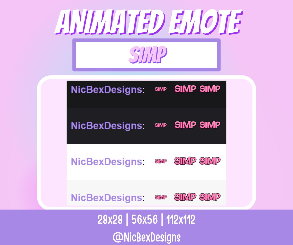 Simp Twitch Animated Emote / Streamer / Youtube / Simp Animated Emote ...