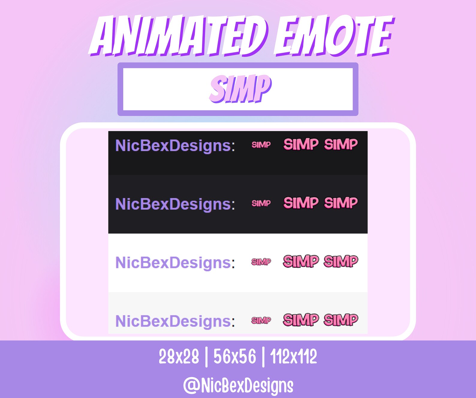 Simp Twitch Animated Emote / Streamer / Youtube / Simp Animated Emote ...