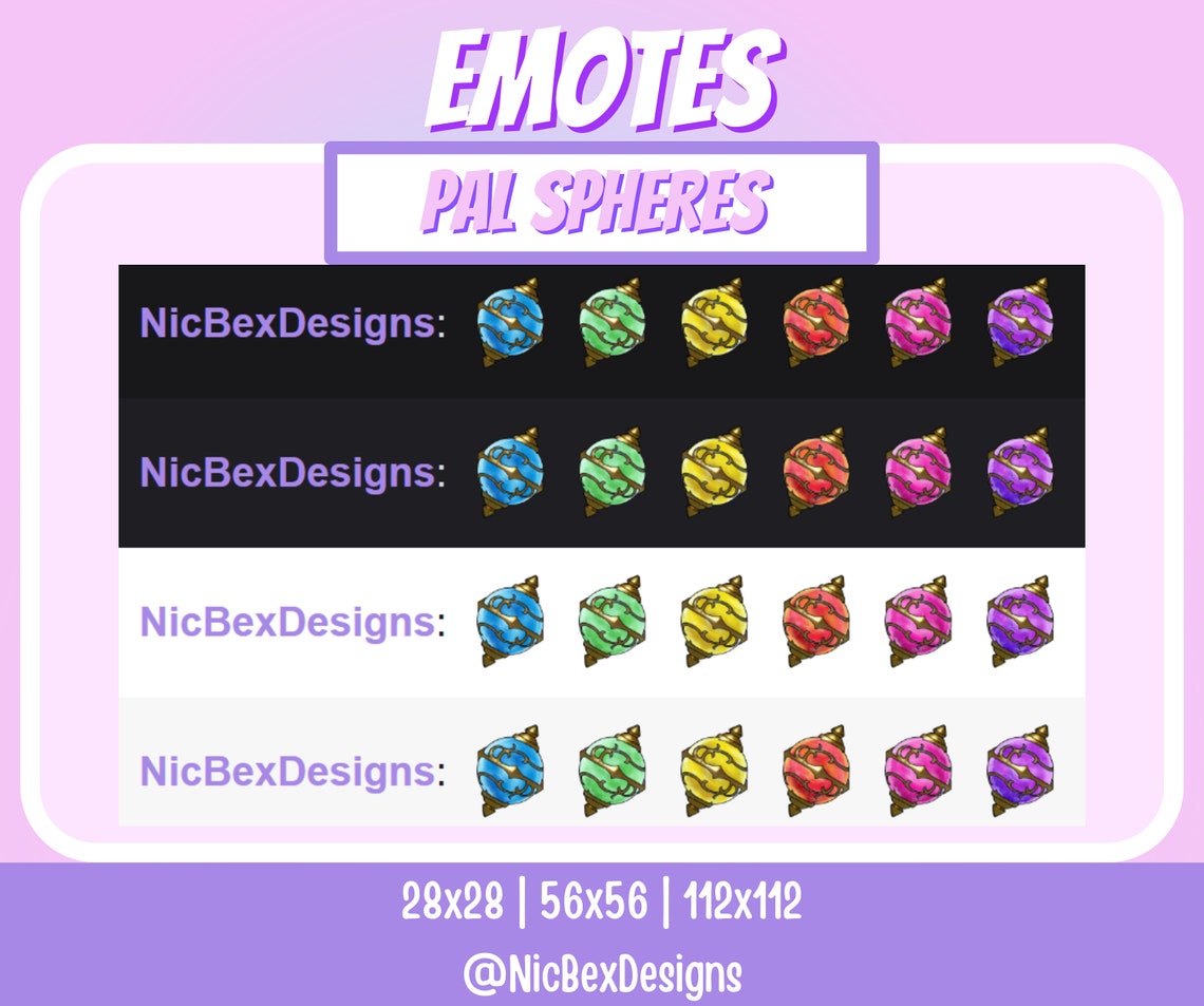 Palworld Twitch Sub Badges & Emotes / Bit Badges / Palworld Pal Sphere ...