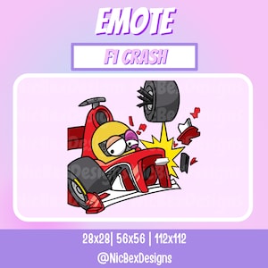 F1 Crash Twitch Emote / in the Wall Emote / Streamer / Youtube / Twitch ...