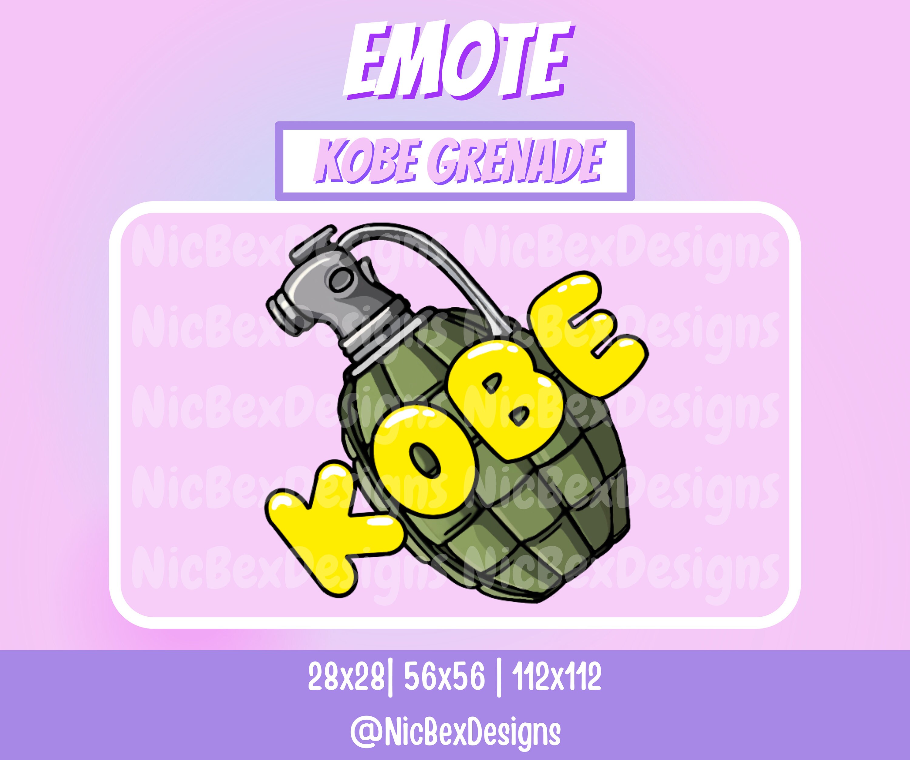 Grenade Twitch Emote / Streamer / Youtube / Kobe Emote / Call of Duty ...