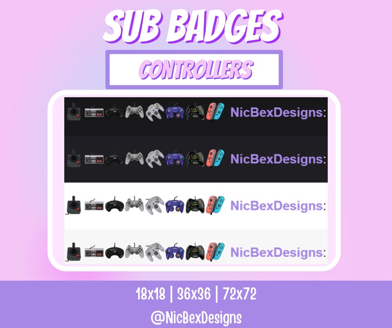 Controller Twitch Sub Badges / Streamer / Sub Badges / Twitch Stream / Controllers / Call of ...