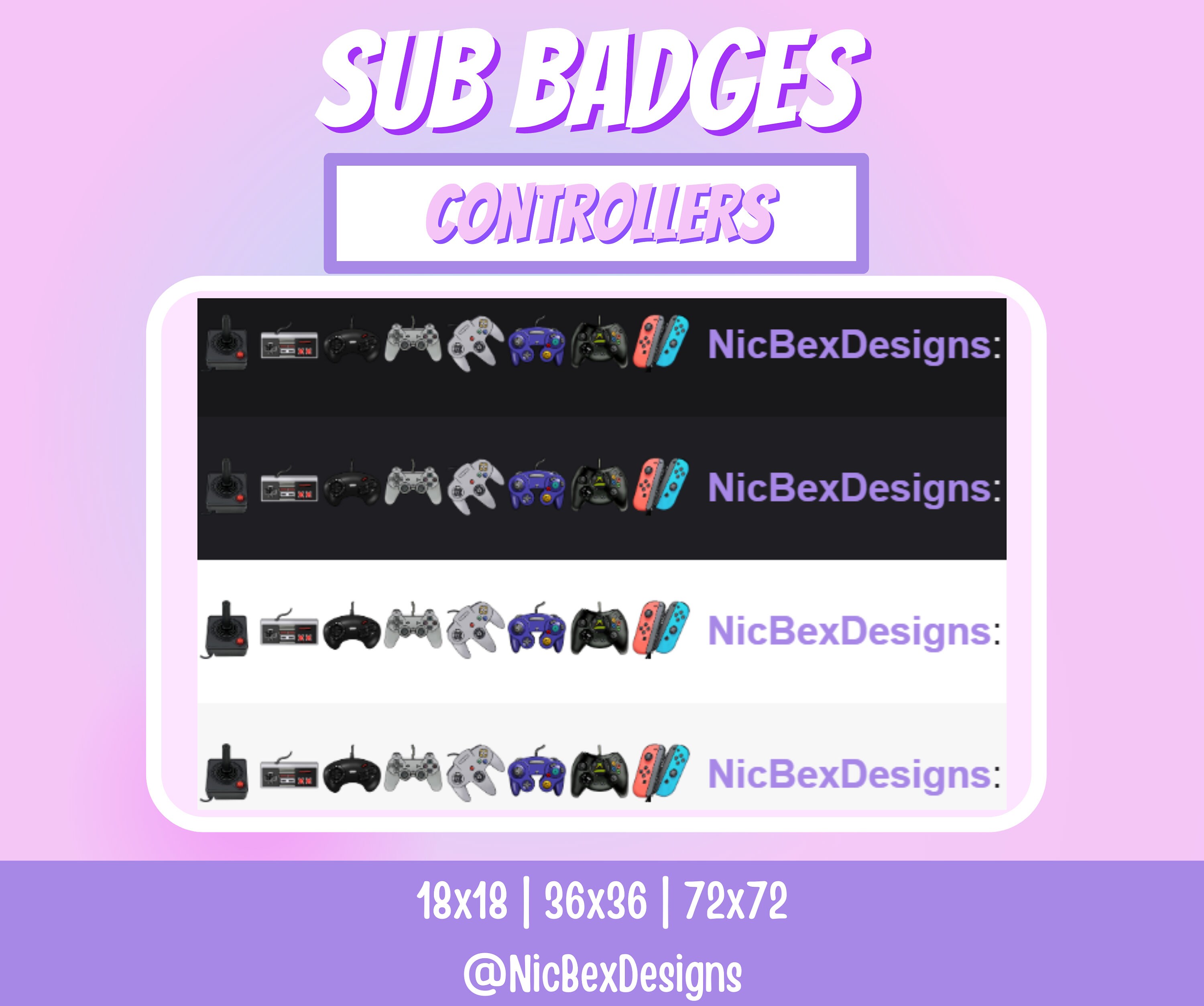 Controller Twitch Sub Badges / Streamer / Sub Badges / Twitch Stream ...