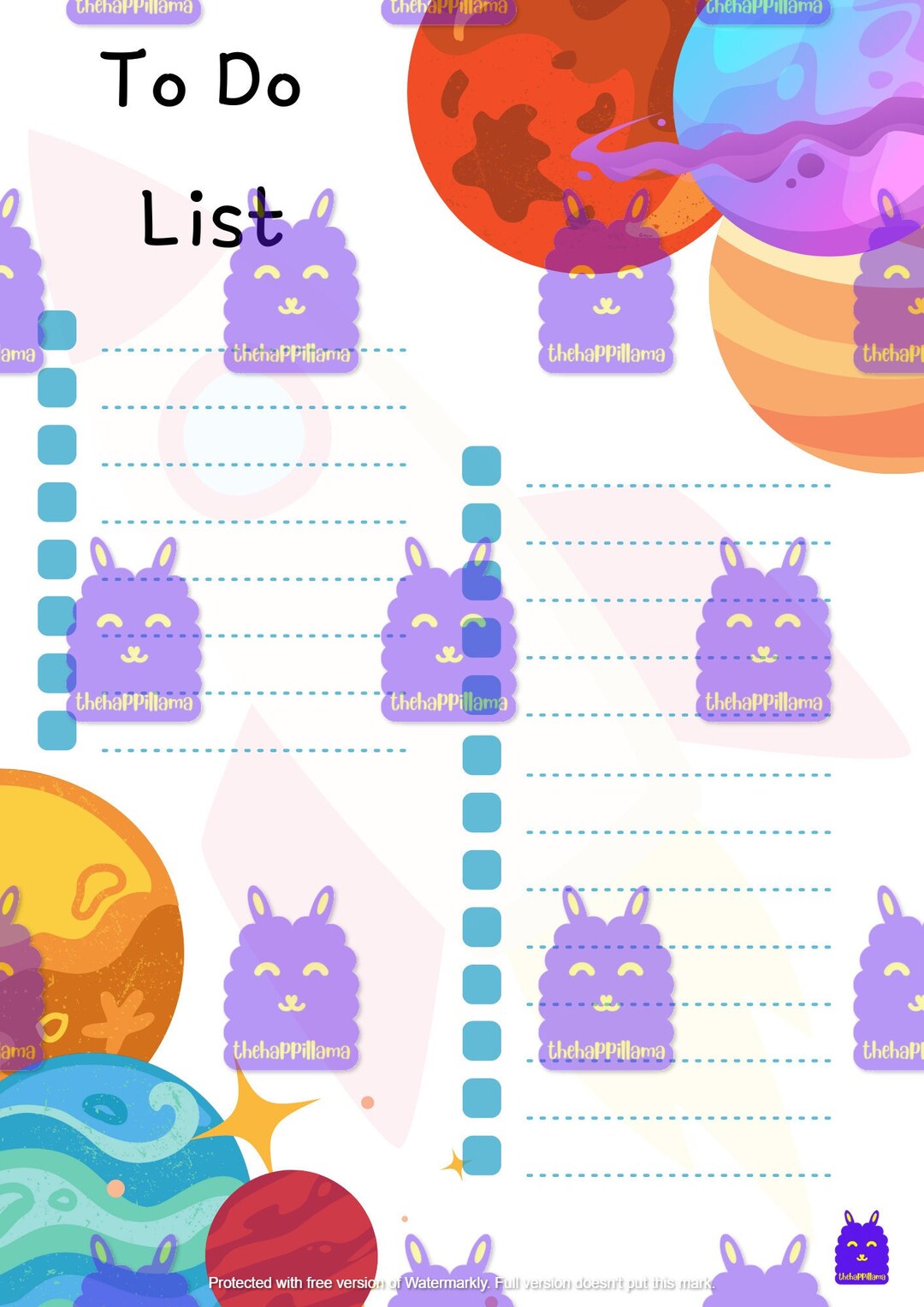 Printable Space to Do List - Etsy