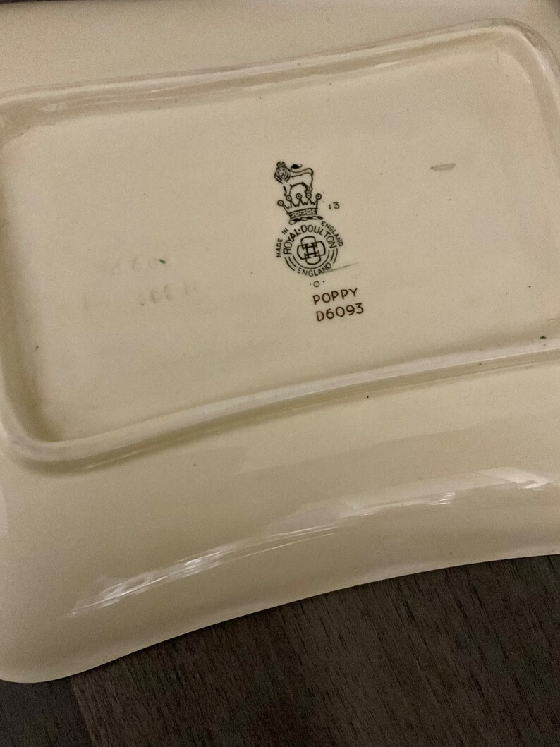 Royal Doulton Serving Dish Poppy Pattern - Etsy