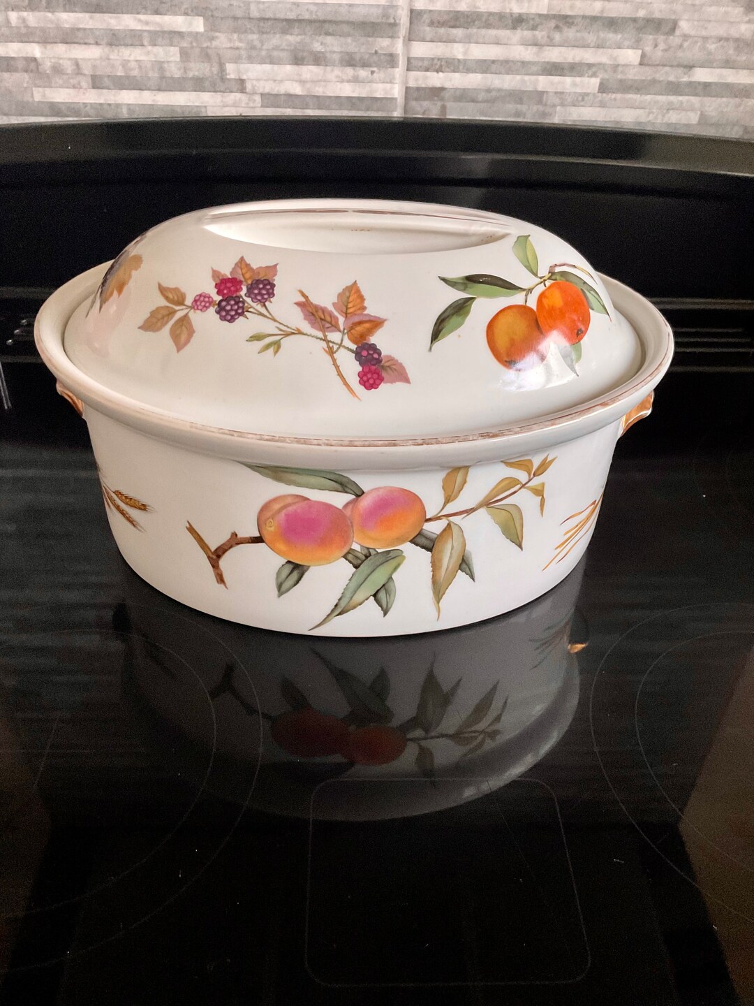 Royal Worcester Evesham Gold Lidded Casserole Dish - Etsy